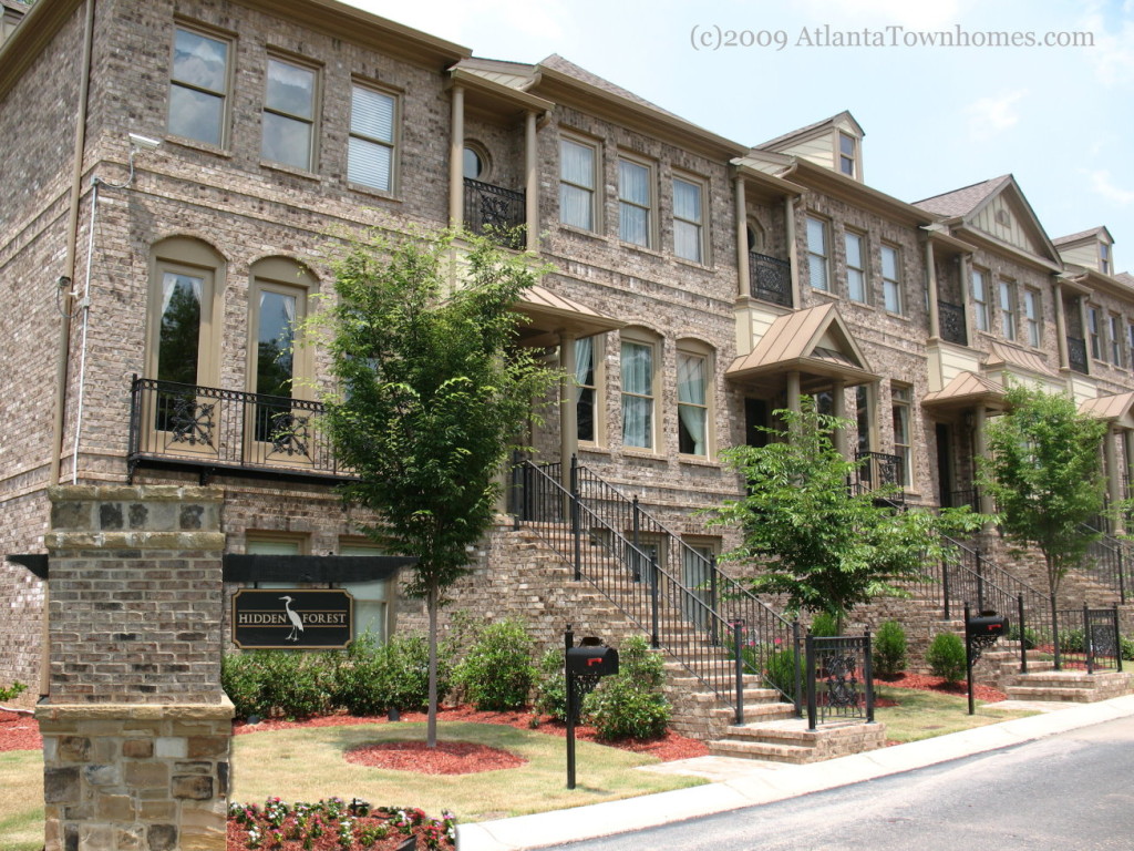 Hidden Forest Townhomes in Milton (Alpharetta), Georgia.